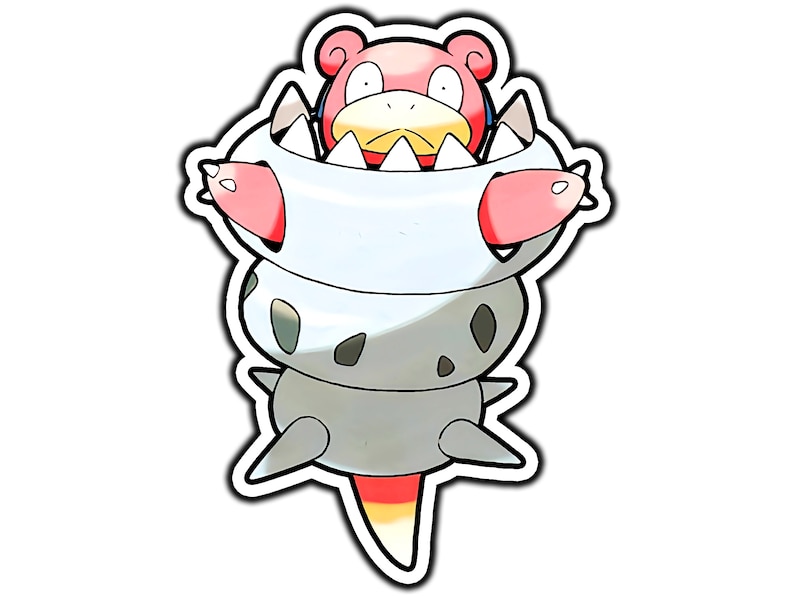 Mega Slowbro Cute Anime Sticker | Waterproof Vinyl Decal for Laptop ...