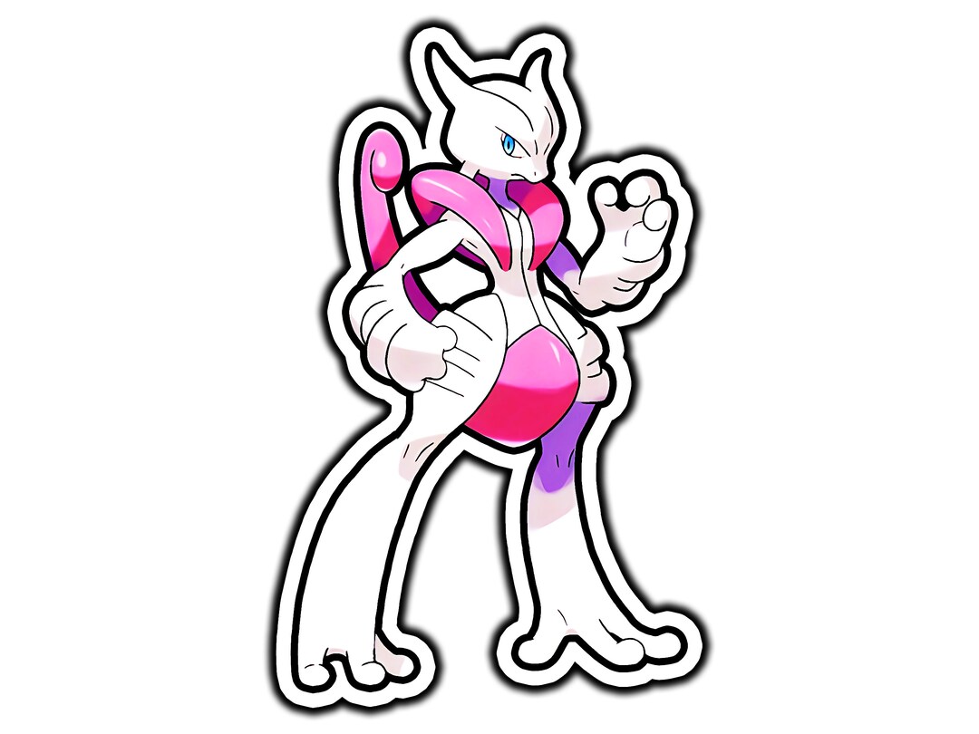 Mega Mewtwo X Sticker | Die-cut, Water Proof, Weather Proof, Vinyl ...