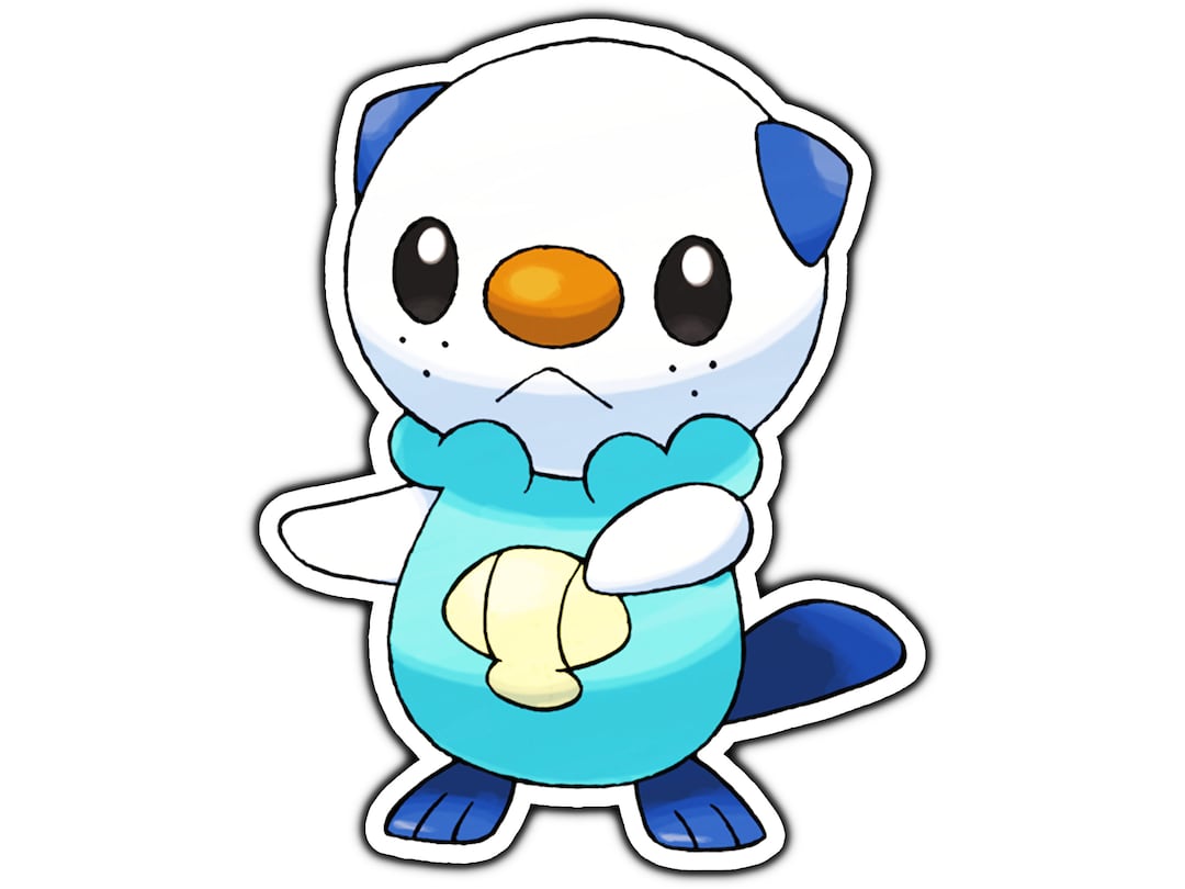Oshawott Sticker Water Proof, Weather Proof, Vinyl Sticker Decal, Gifts ...