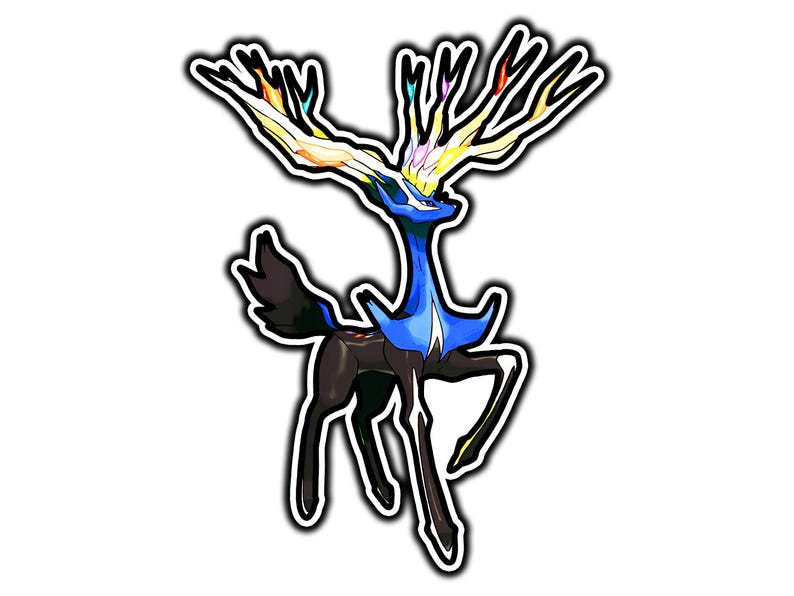 Xerneas Cute Anime Sticker | Waterproof Vinyl Decal for Laptop, Water ...