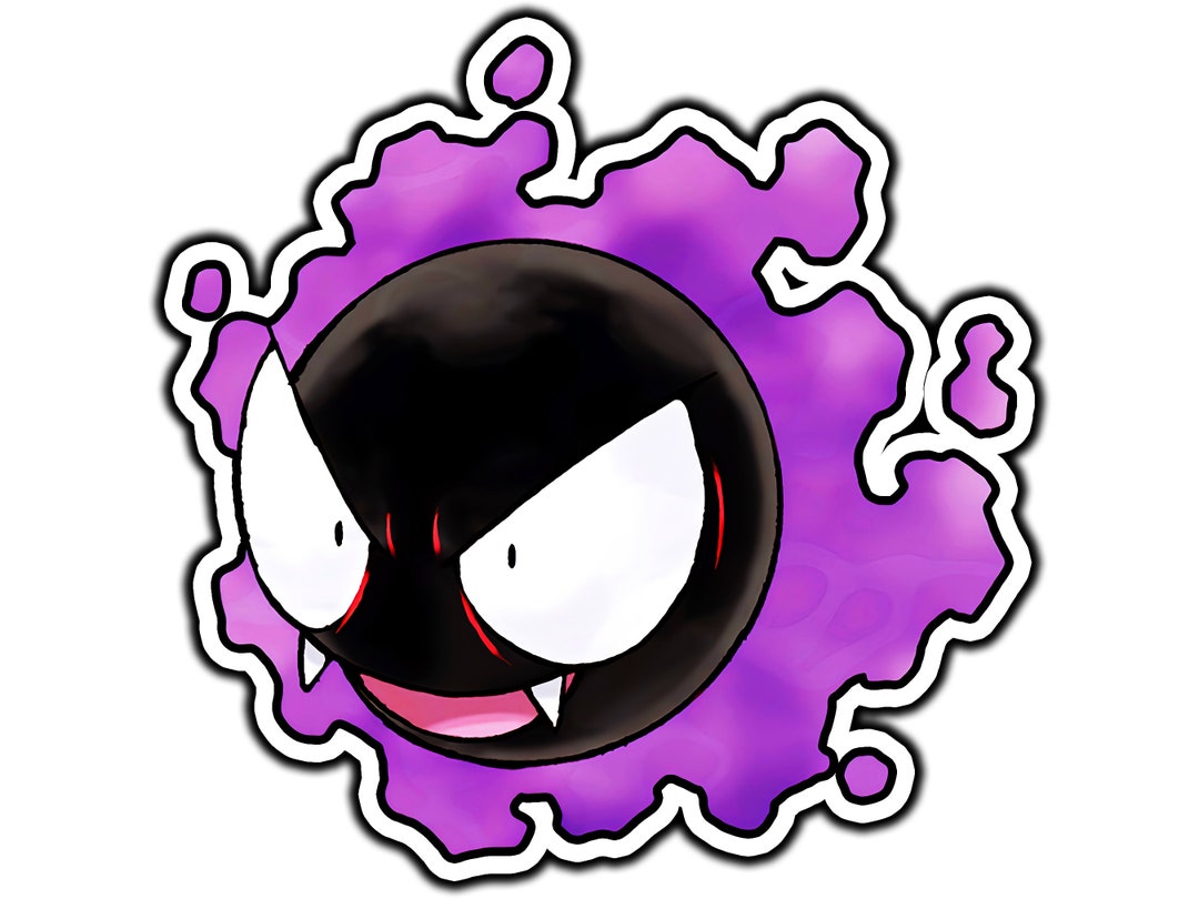 Gastly Sticker | Die-cut, Water Proof, Weather Proof, Vinyl Sticker ...