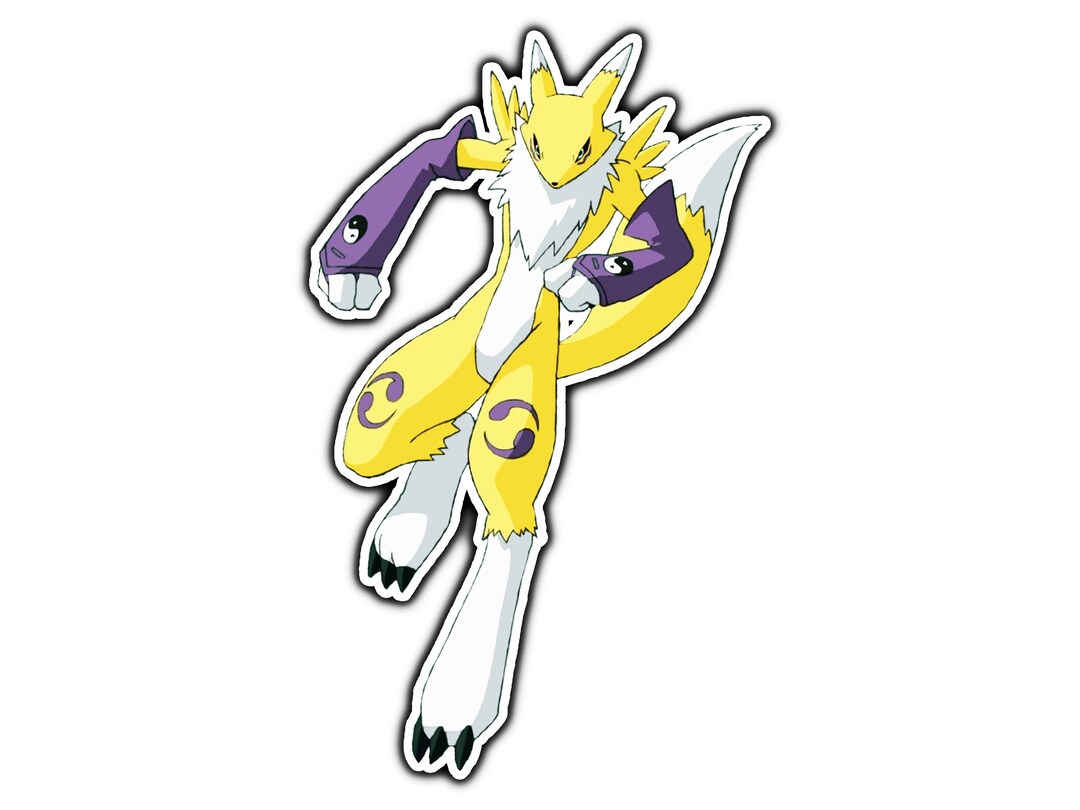 Renamon Sticker Water Resistant Vinyl Sticker - Etsy