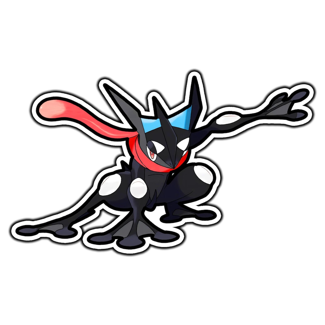 Shiny Greninja Cute Anime Sticker | Waterproof Vinyl Decal for Laptop ...