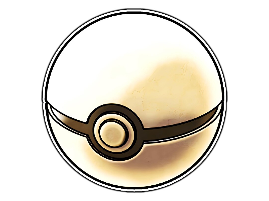 Giant Stone Poke Ball | Poke Ball Cute Anime Sticker | Waterproof Vinyl ...