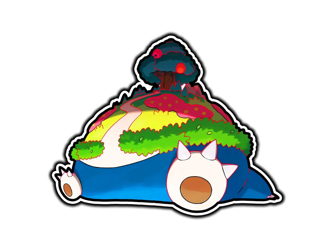 Snorlax Gigantamax Cute Anime Sticker | Waterproof Vinyl Decal for ...