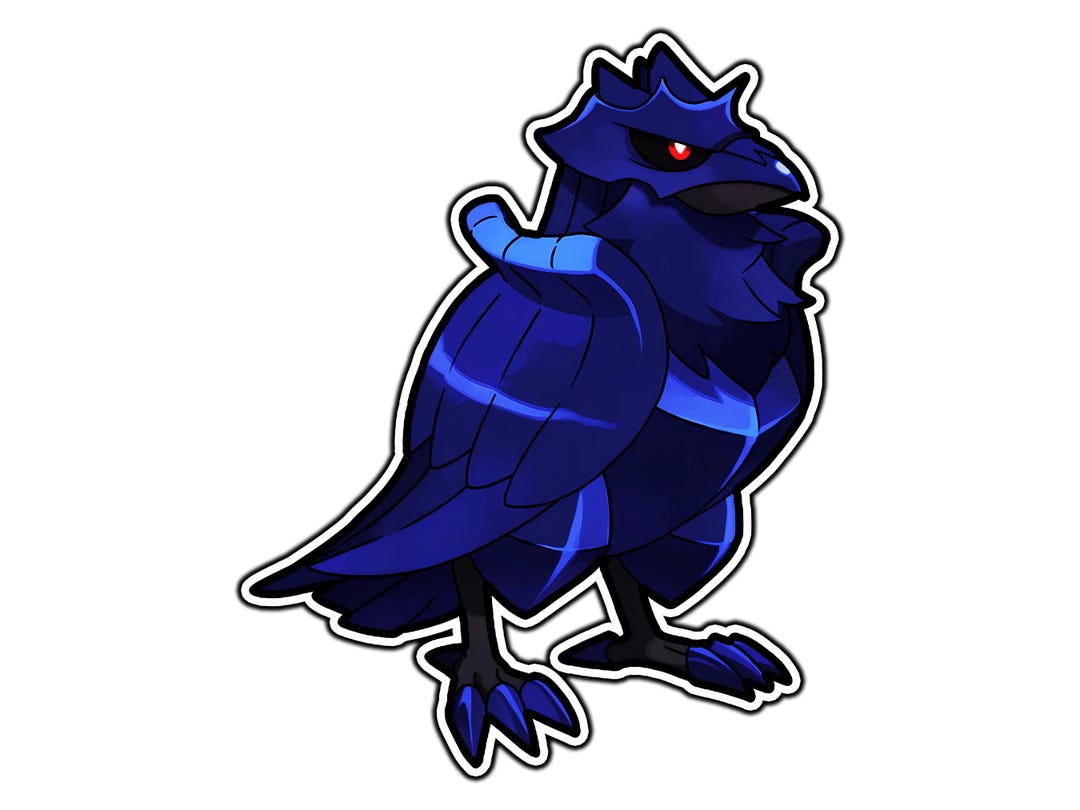 Corviknight Cute Anime Sticker | Waterproof Vinyl Decal for Laptop ...
