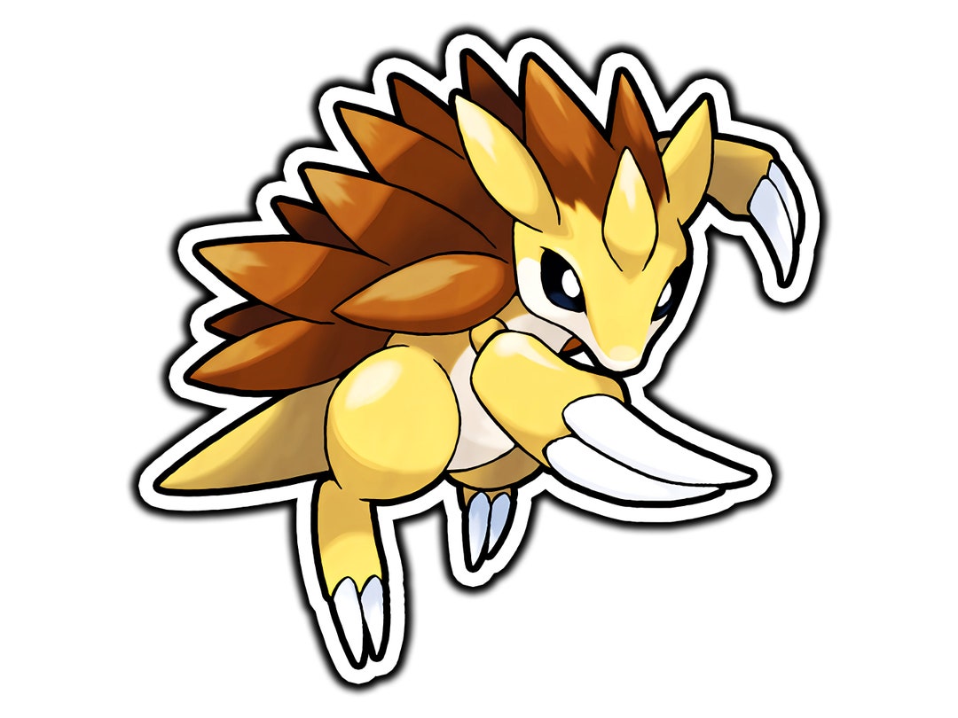 Sandslash Cute Anime Sticker | Waterproof Vinyl Decal for Laptop, Water ...