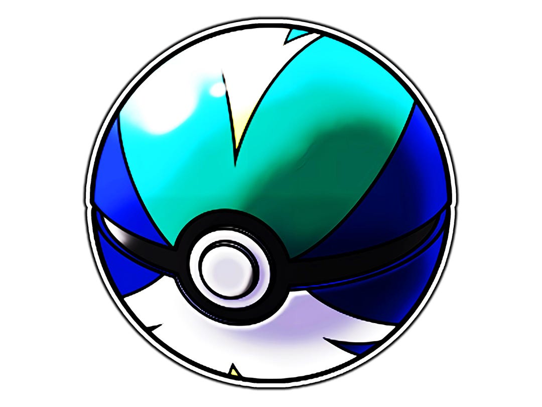 Lake Ball | Poke Ball Cute Anime Sticker | Waterproof Vinyl Decal for ...