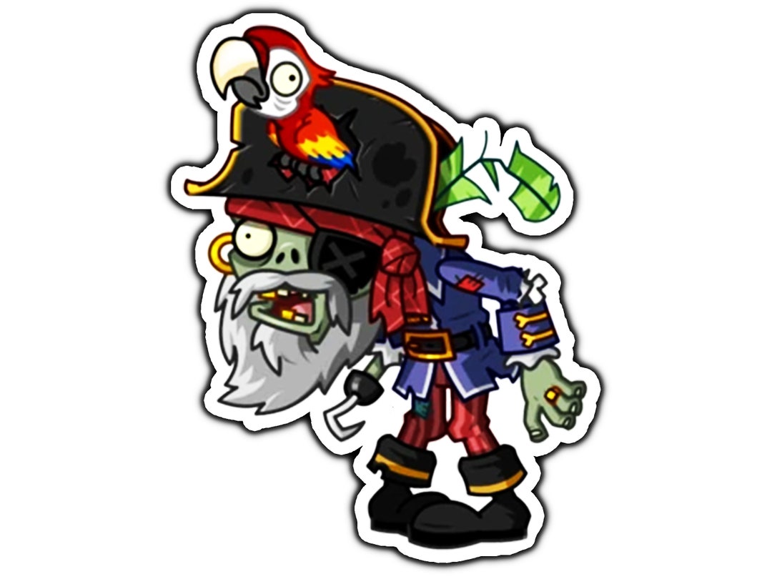 Pirate Captain Zombie Sticker Water Proof, Weather Proof, Vinyl Sticker ...