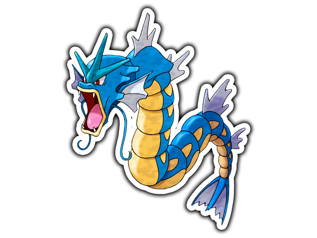 Gyarados Sticker Water Resistant Vinyl Sticker - Etsy