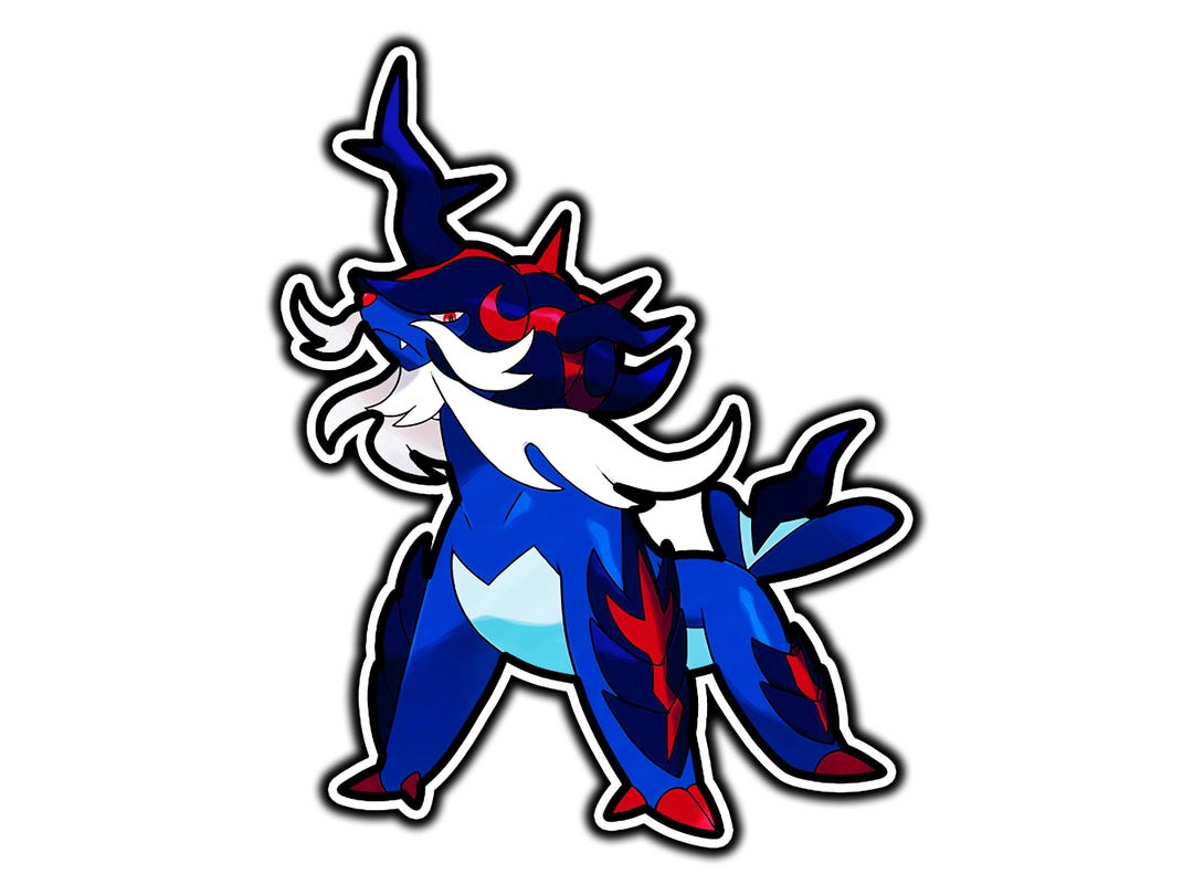 Hisuian Samurott Cute Anime Sticker | Waterproof Vinyl Decal for Laptop ...