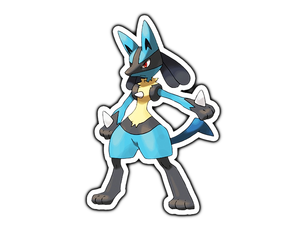 Lucario Sticker Water Proof, Weather Proof, Vinyl Sticker Decal, Gifts ...