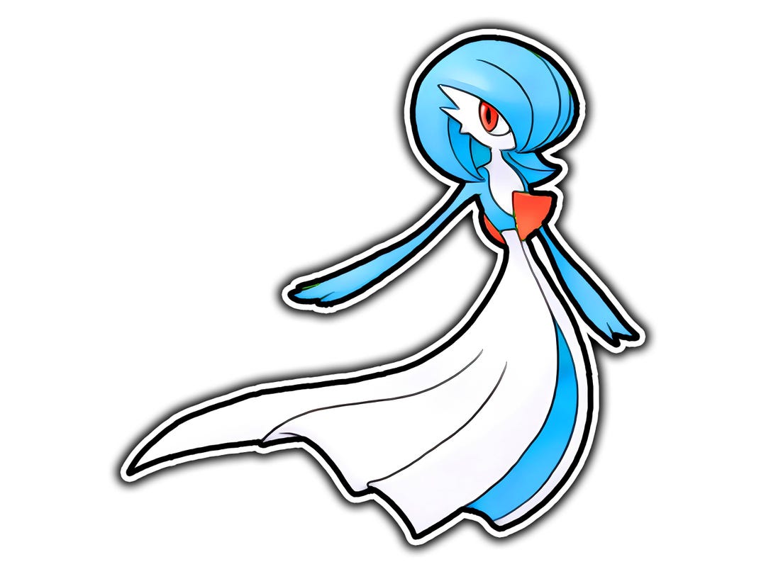 Shiny Gardevoir Cute Anime Sticker | Waterproof Vinyl Decal for Laptop ...