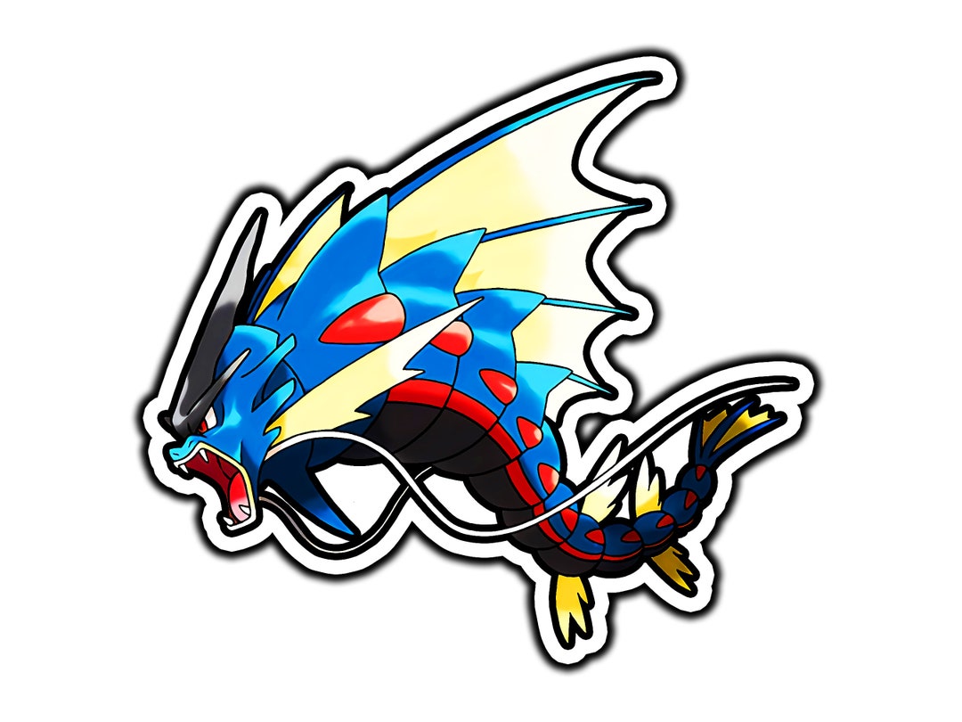 Mega Gyarados Sticker Die-cut, Water Proof, Weather Proof, Vinyl ...