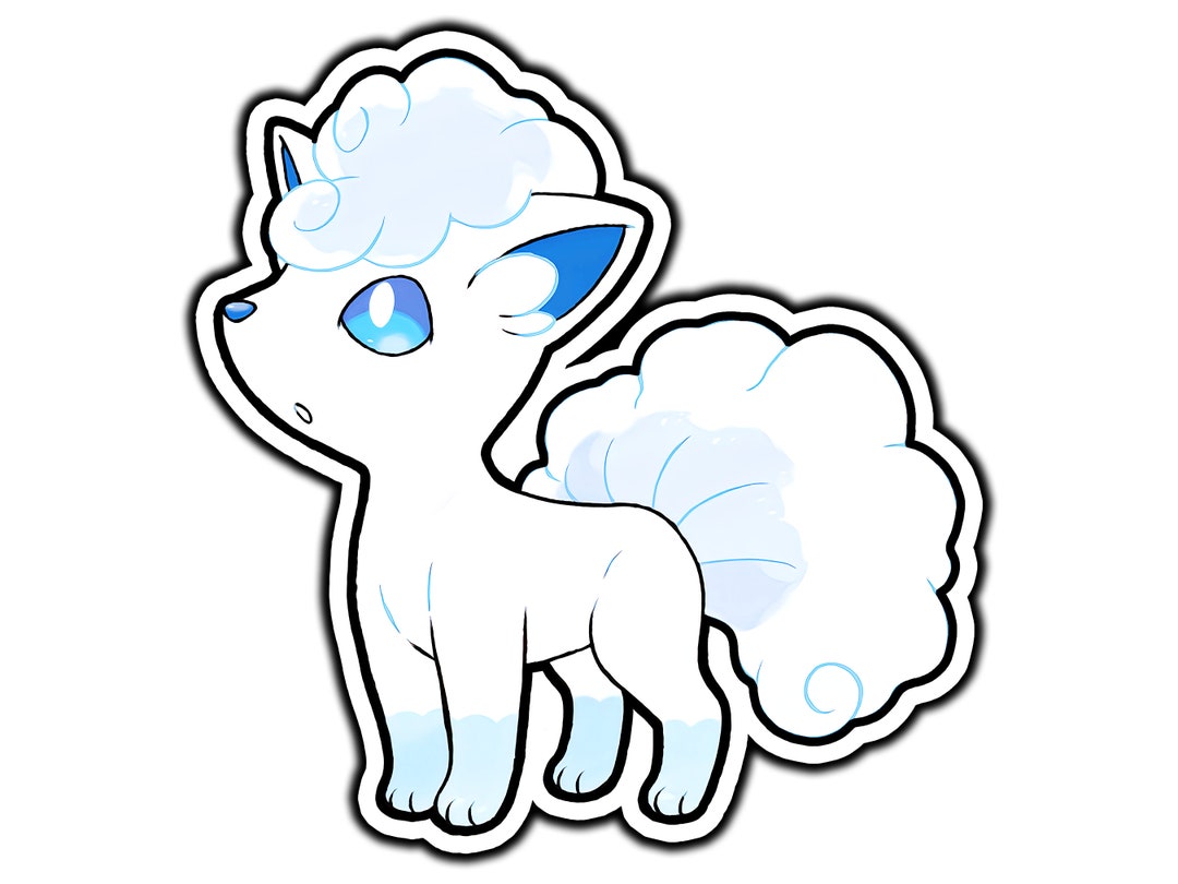 Vulpix Alolan Sticker Die-cut, Water Proof, Weather Proof, Vinyl ...