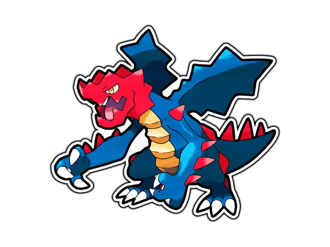 Druddigon Cute Anime Sticker | Waterproof Vinyl Decal for Laptop, Water ...