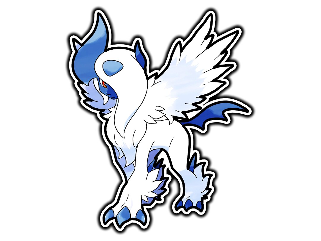 Mega Absol Cute Anime Sticker | Waterproof Vinyl Decal for Laptop ...
