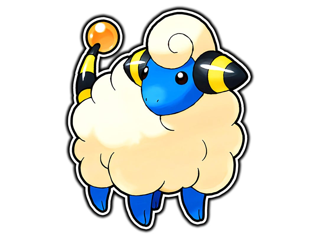 Mareep Cute Anime Sticker | Waterproof Vinyl Decal for Laptop, Water ...