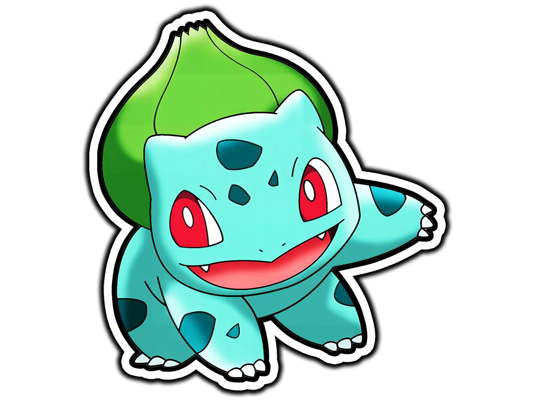 Bulbasaur Sticker Die-cut, Water Proof, Weather Proof, Vinyl Sticker ...