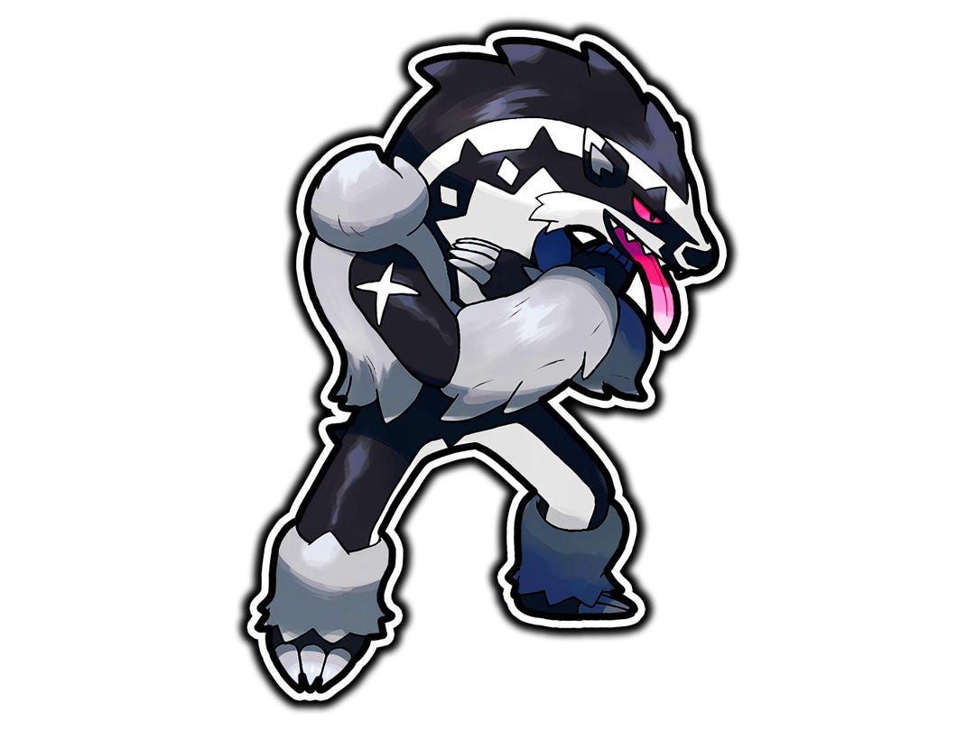 Obstagoon Cute Anime Sticker | Waterproof Vinyl Decal for Laptop, Water ...