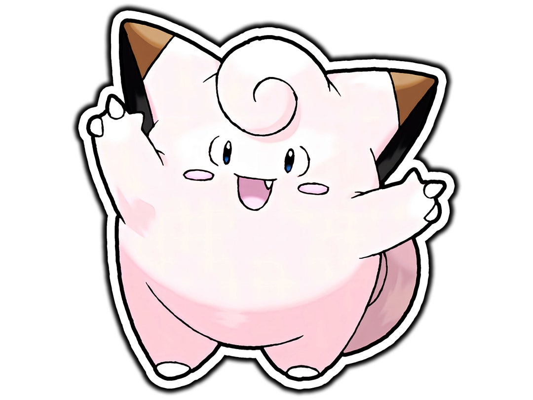 Clefairy Sticker | Die-cut, Water Proof, Weather Proof, Vinyl Sticker ...