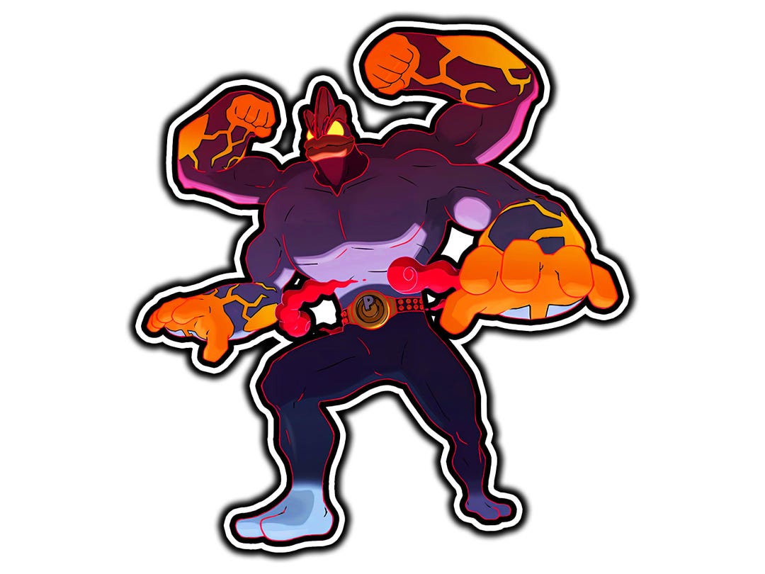 Machamp Gigantamax Sticker | Die-cut, Water Proof, Weather Proof, Vinyl ...