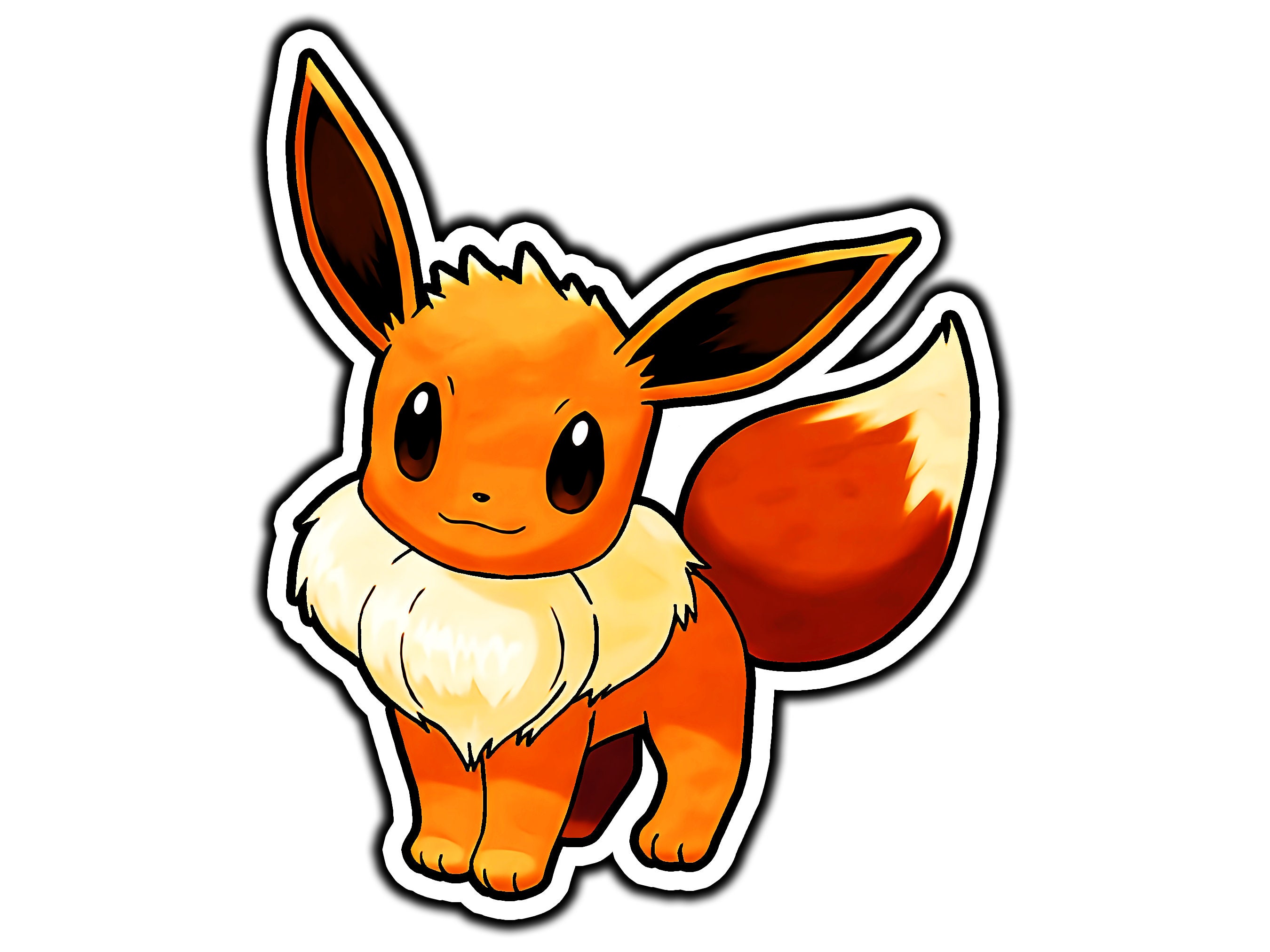 Eevee Cute Anime Sticker | Waterproof Vinyl Decal for Laptop, Water ...