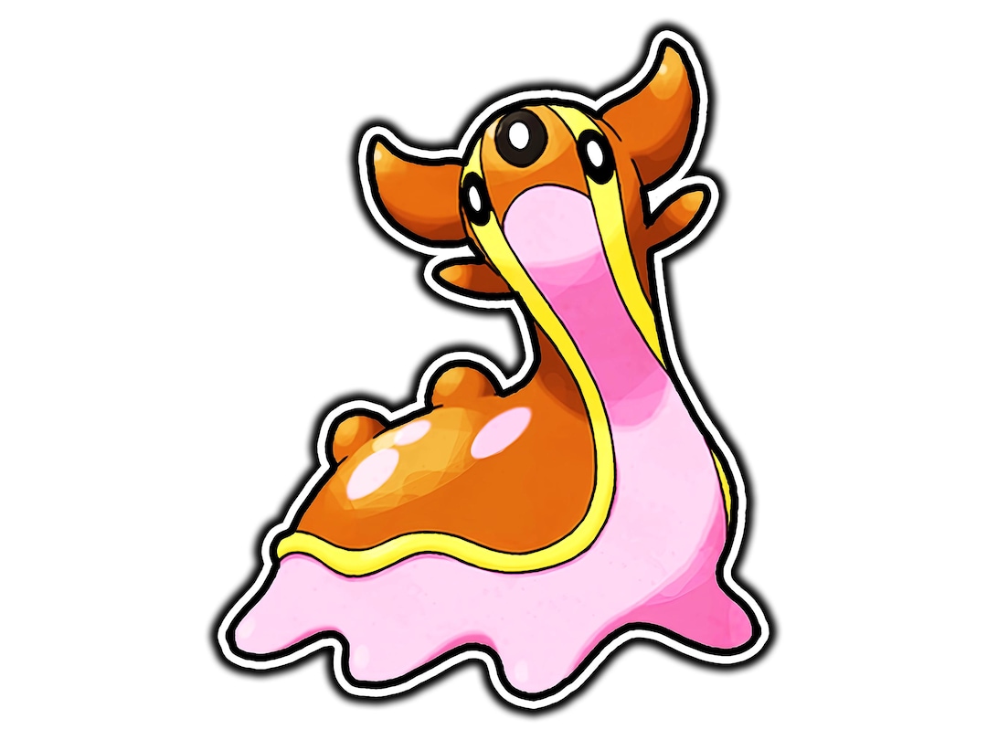 Pink Gastrodon Cute Anime Sticker | Waterproof Vinyl Decal for Laptop ...
