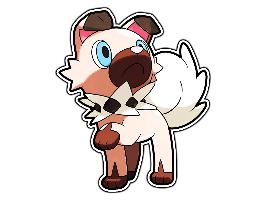 Rockruff Cute Anime Sticker | Waterproof Vinyl Decal for Laptop, Water ...