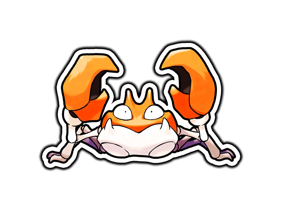 Krabby Cute Anime Sticker | Waterproof Vinyl Decal for Laptop, Water ...