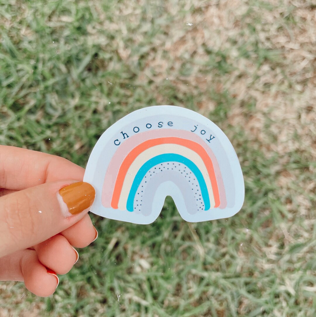 Choose Joy Rainbow Sticker - Etsy