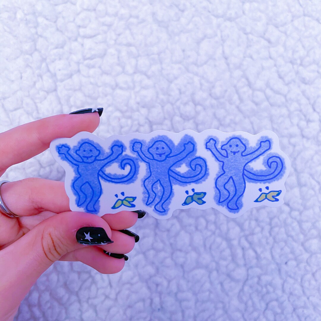 Blue Roller Rabbit Sticker - Etsy