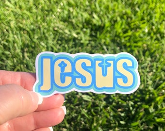Cute Jesus, Chibi Jesus, Cartoon Jesus Sticker | Kiss-cut & Bubble-free ...
