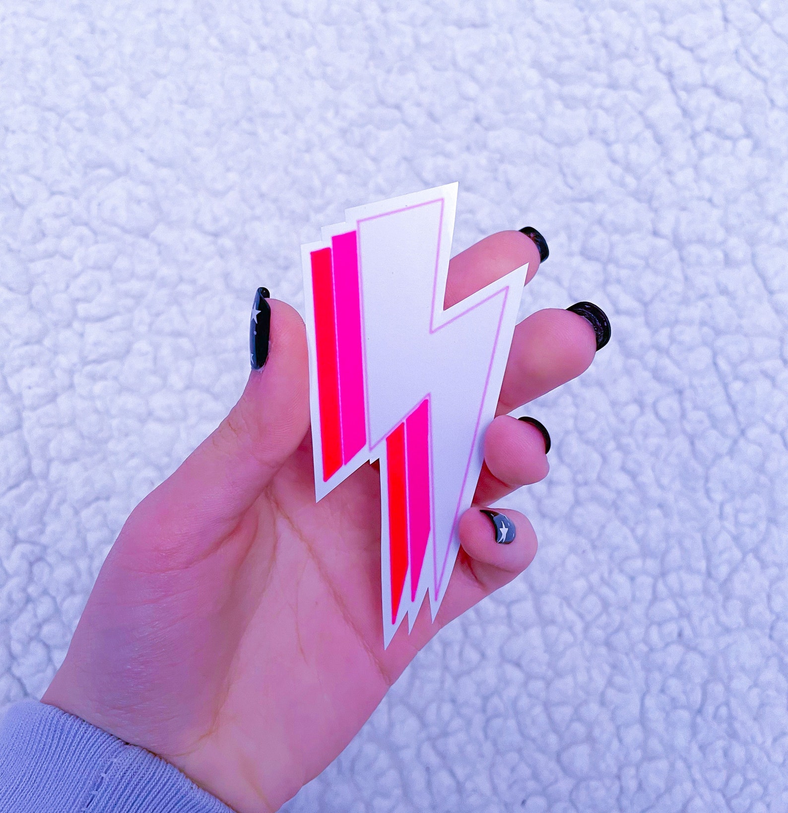 Lightning Strikes Pink Sticker - Etsy