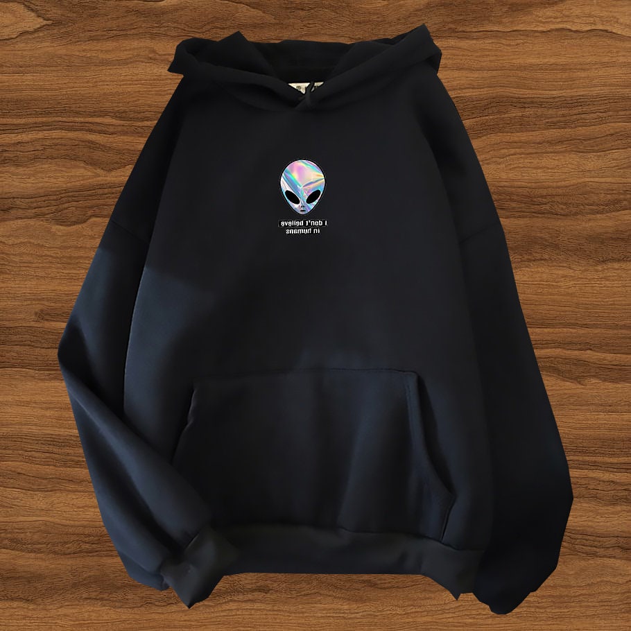 Alien Hoodie Space UFO Extra Terrestrial Unisex Sweatshirt | Etsy