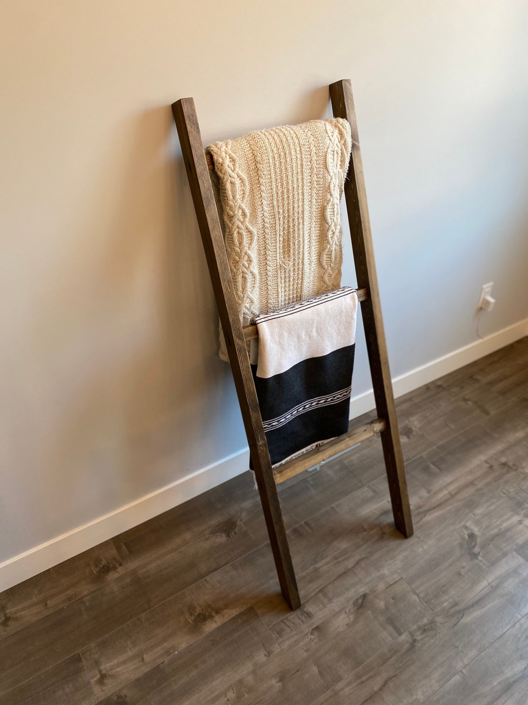 Rustic Real Wood Blanket Ladder - Etsy
