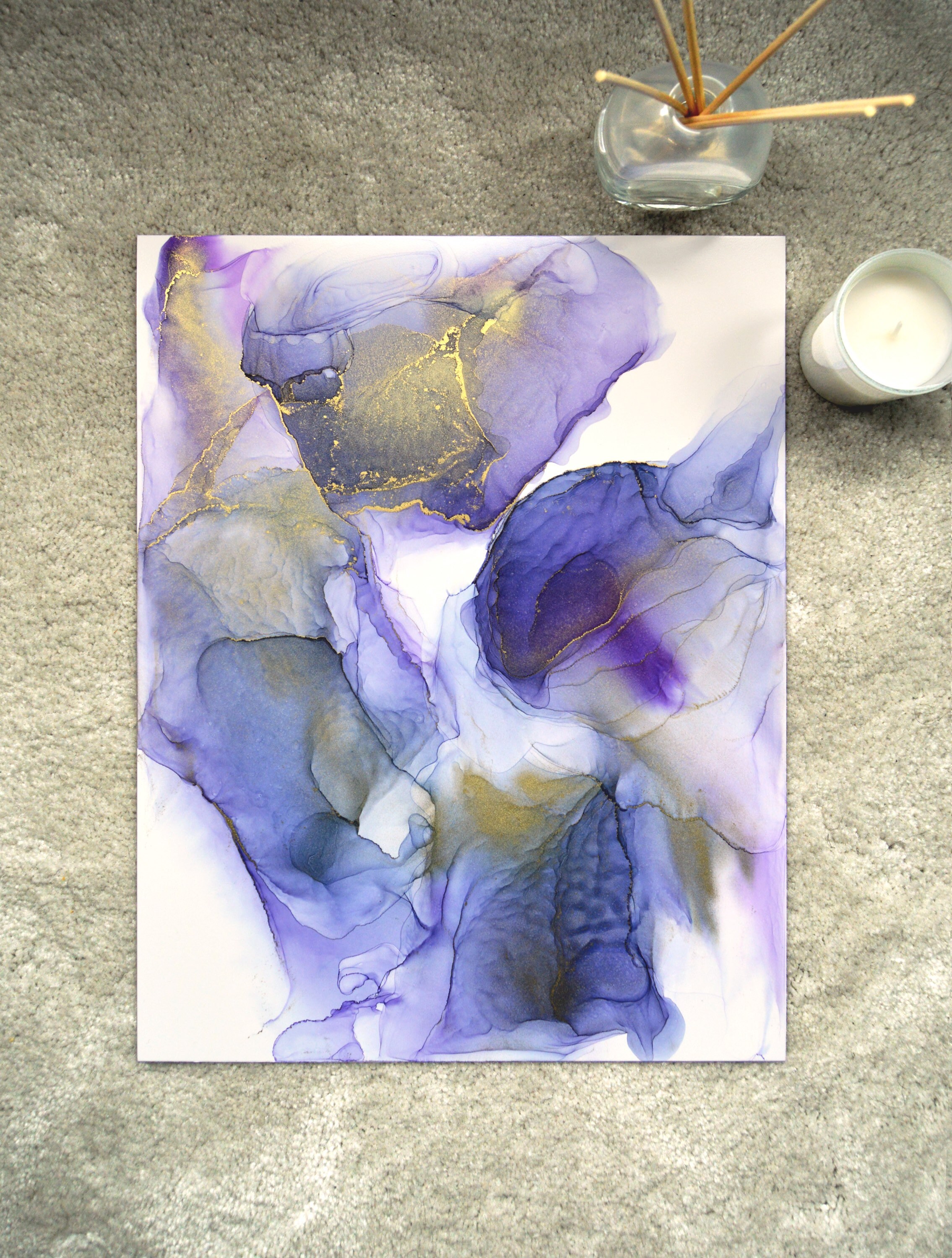 Wall Hangings Home & Living Abstract Home Decor Fluid Artwork Original ...