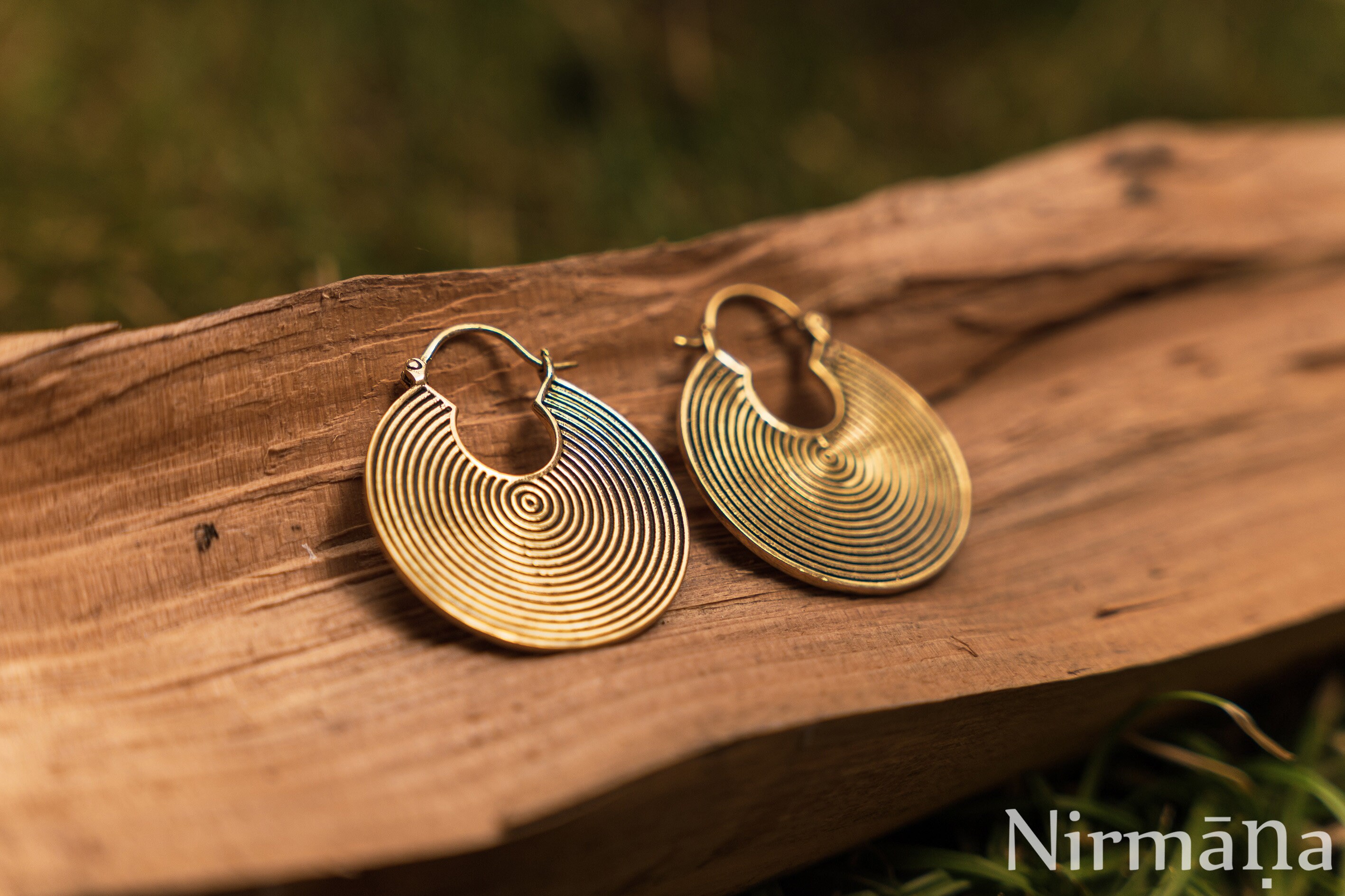 Hoop Disc Earrings, Silver Elegant Gypsy Hoops Circle Earrings, Moon ...