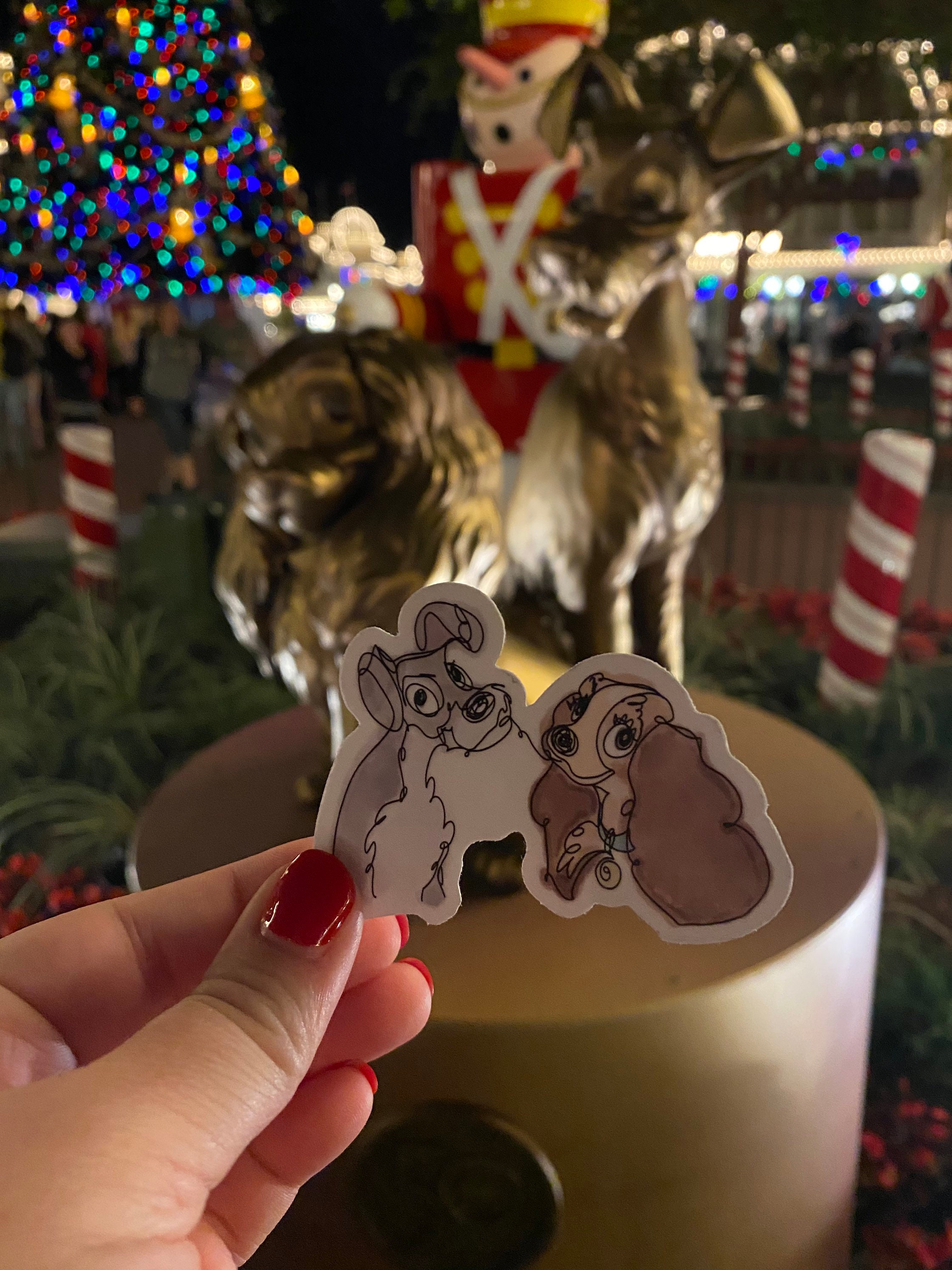 Lady and the Tramp Inspired Sticker - Etsy