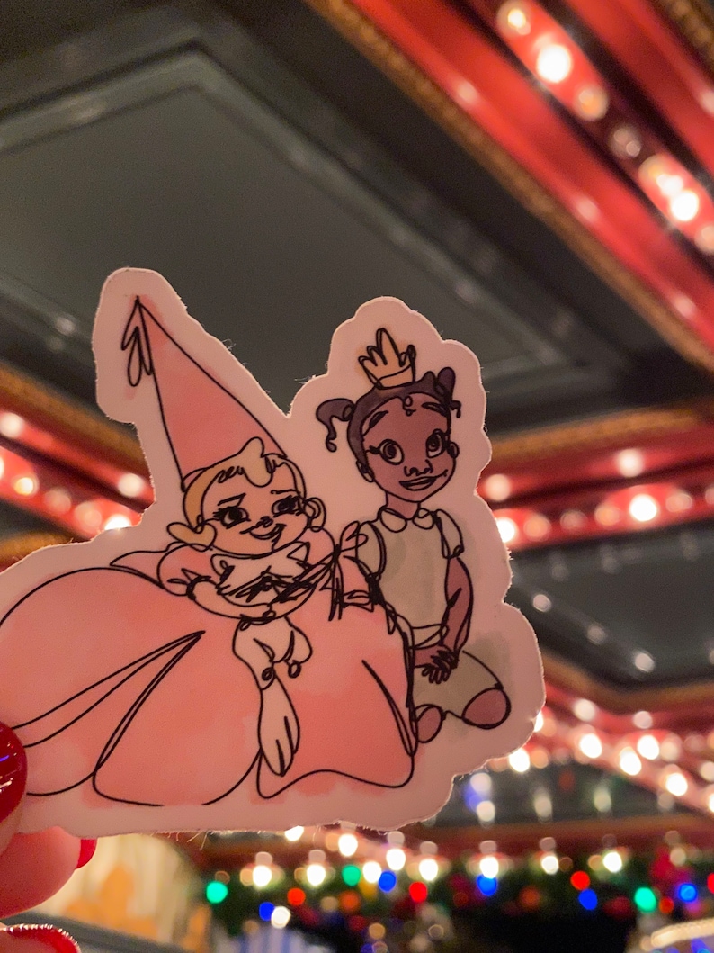Princess and the Frog Lottie and Tiana Inspired Sticker - Etsy