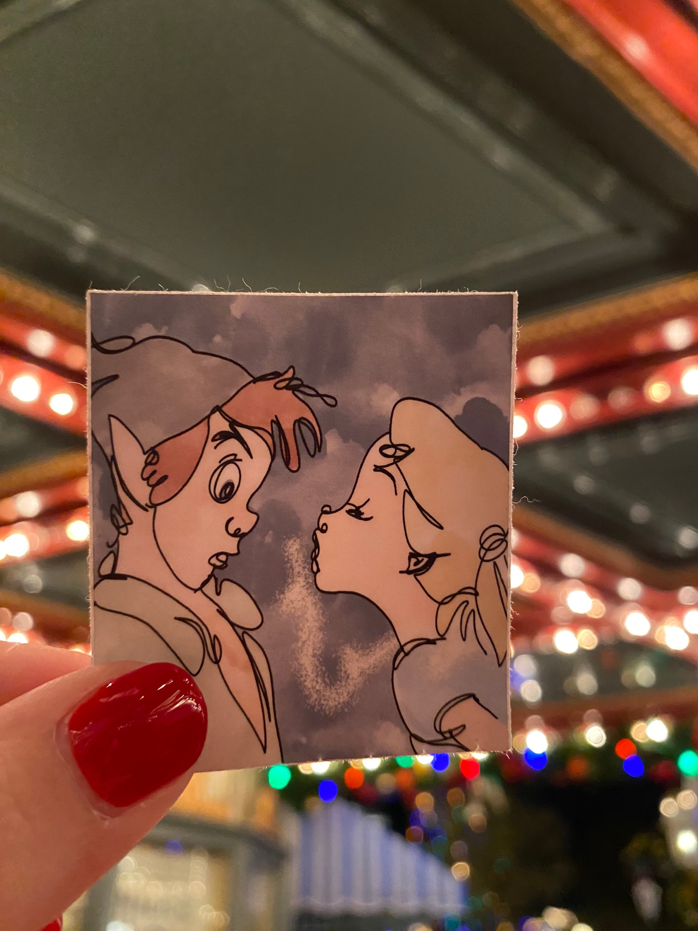 Peter Pan and Wendy Kiss Inspired Sticker - Etsy