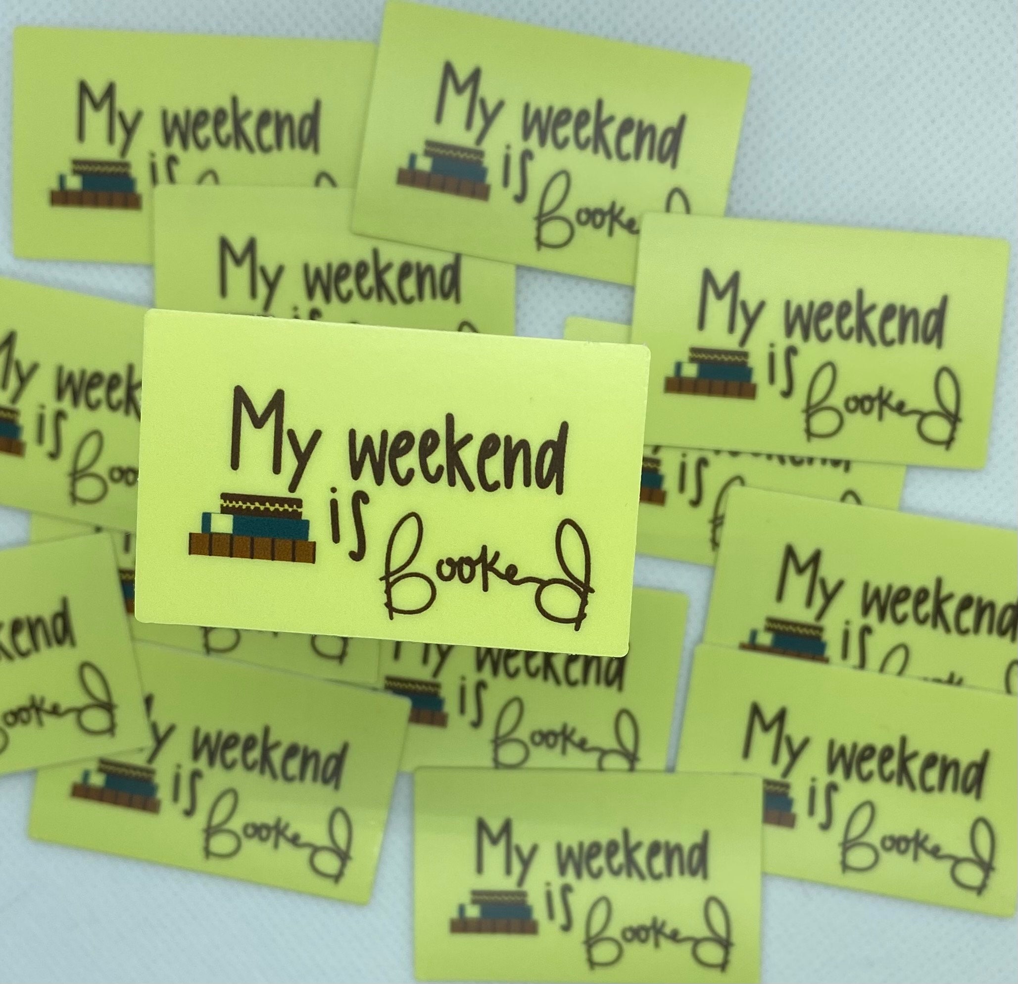 My Weekend is Booked Vinyl Sticker - Etsy UK
