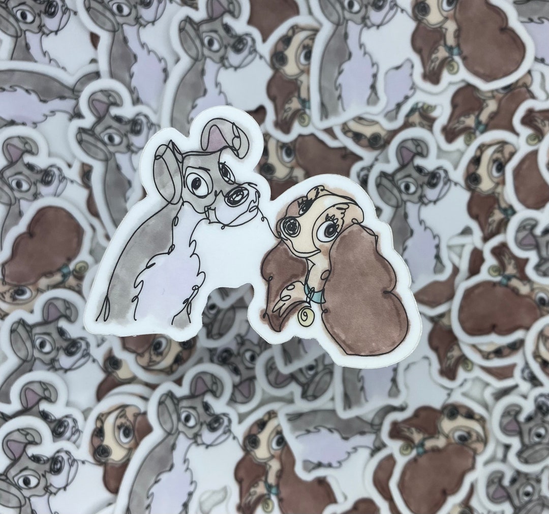 Lady and the Tramp Inspired Sticker - Etsy