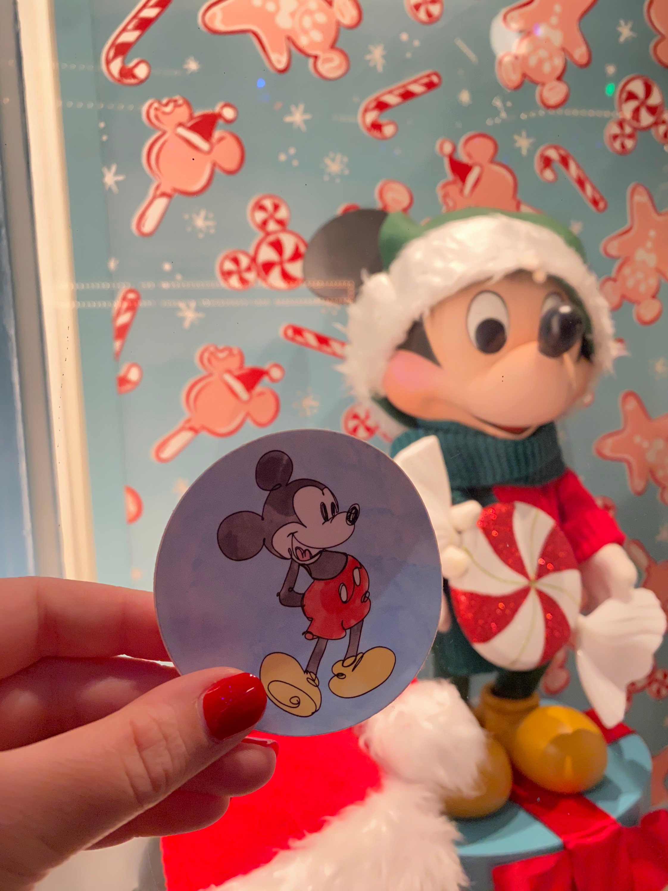 Mickey Mouse Inspired Line Art Sticker - Etsy