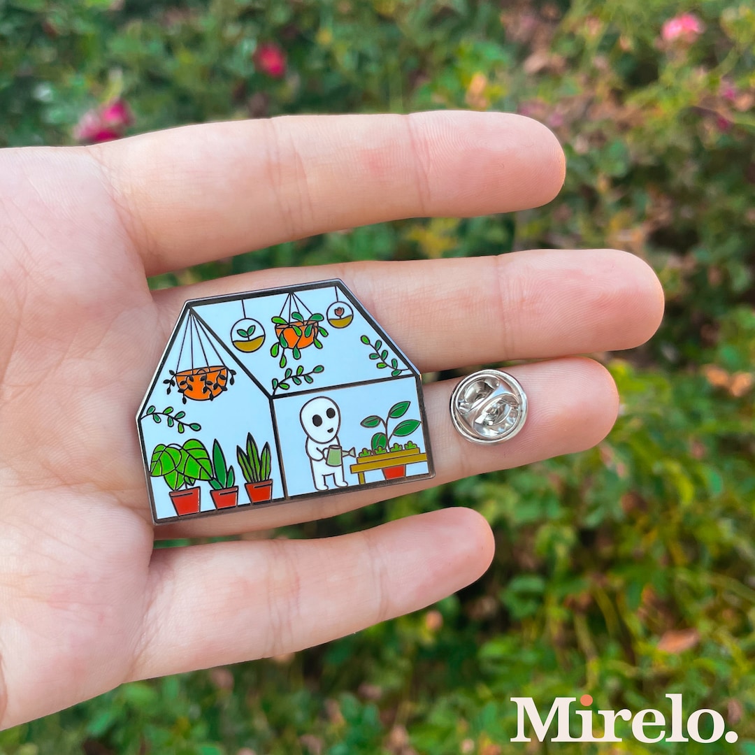 Cute Plant Friend in Terrarium Pin | Kodama Enamel Pin Hard Enamel ...