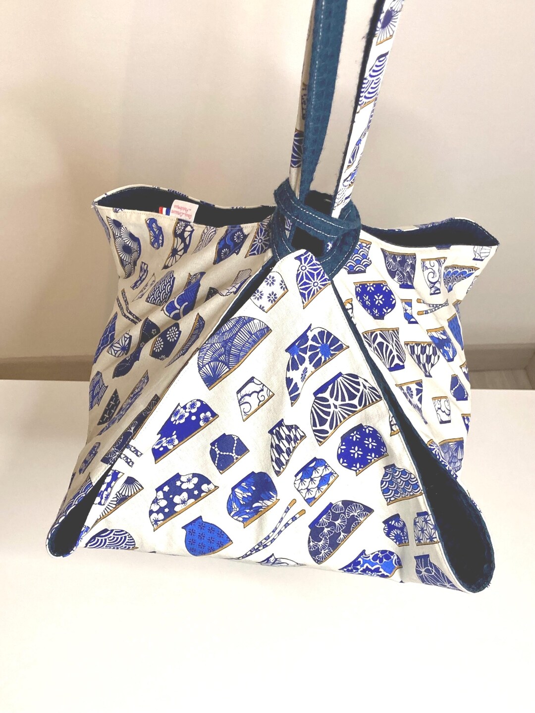 Origami Pie Bag, for Transporting Dishes, Made of Cotton Fabric With ...