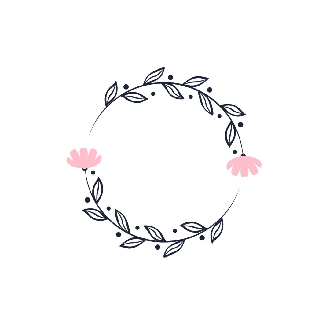 Logo Floral Frame for Monogram. Round Logo Design,ornament Floral ...