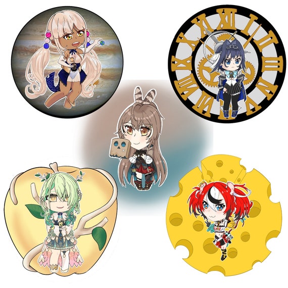 Hololive Cute Chibi Stickers Holocouncil Full Set Kawaii Chibi | Etsy