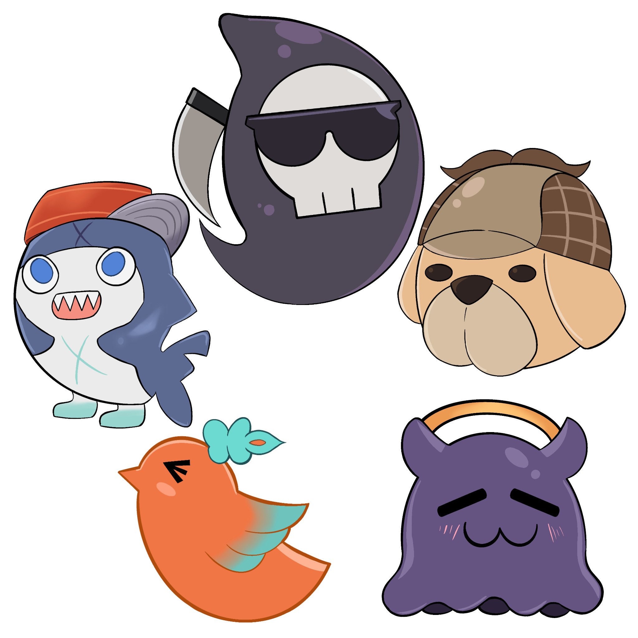 Hololive En Mascot Stickers Holomyth and Holocouncil Stickers - Etsy ...