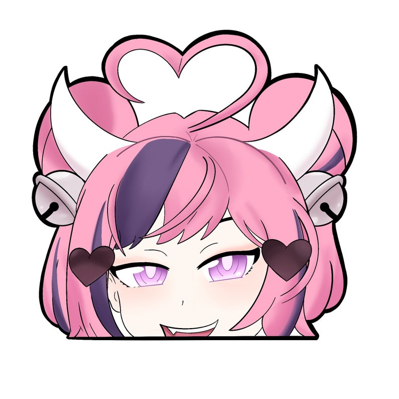 Ironmouse Cute Vtube Anime Peek Stickers Profits to Immune Deficiency ...